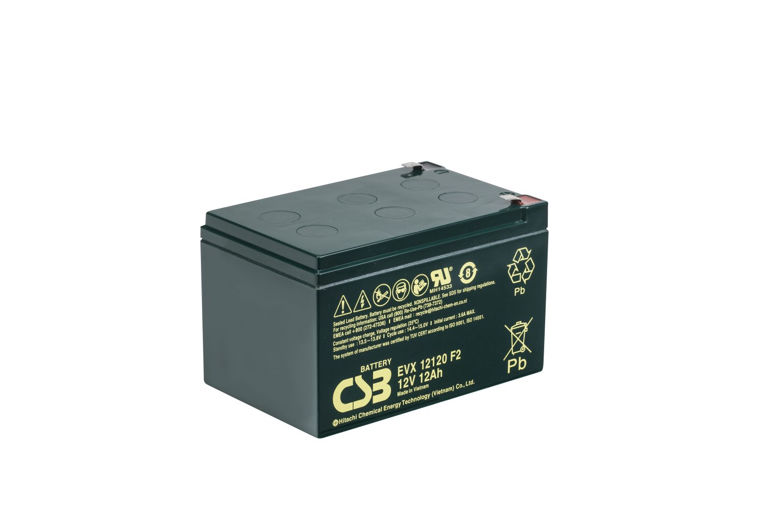 CSB EVX12120F2 SLA (AGM) Battery - Battery Store, Inc.