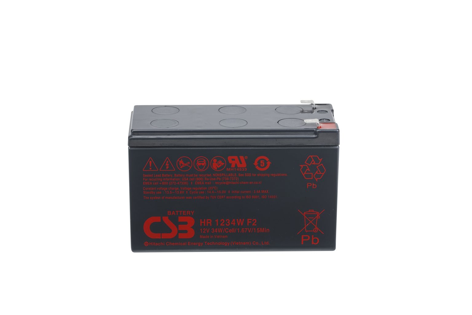 CSB HR1234WF2 SLA (AGM) Battery - Battery Store, Inc.