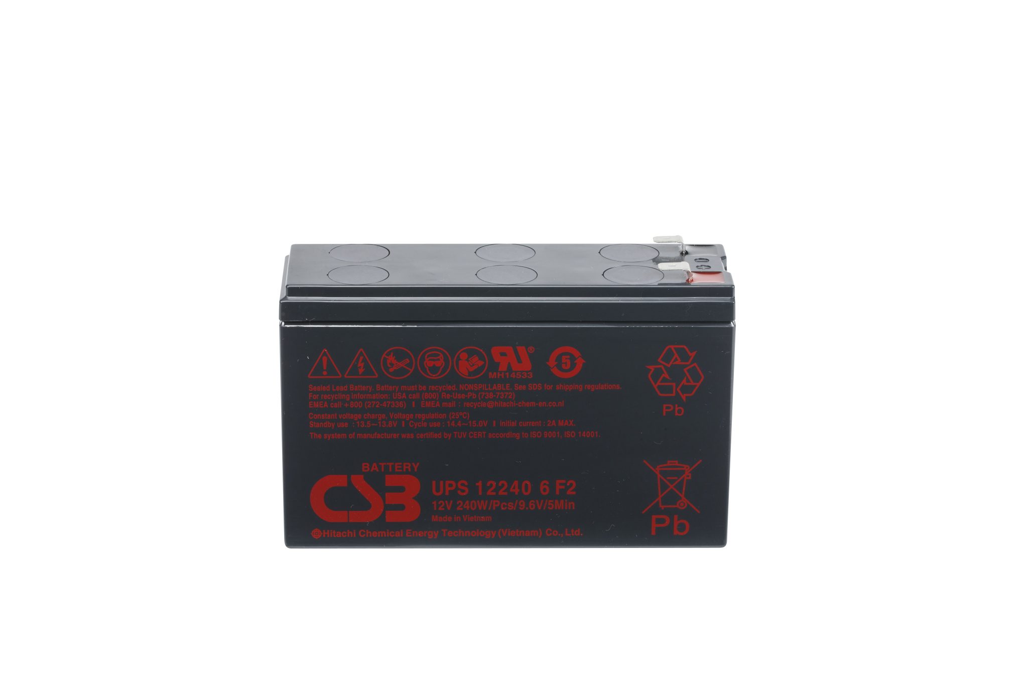 CSB UPS12240-6F2 SLA (AGM) Battery - Battery Store, Inc.