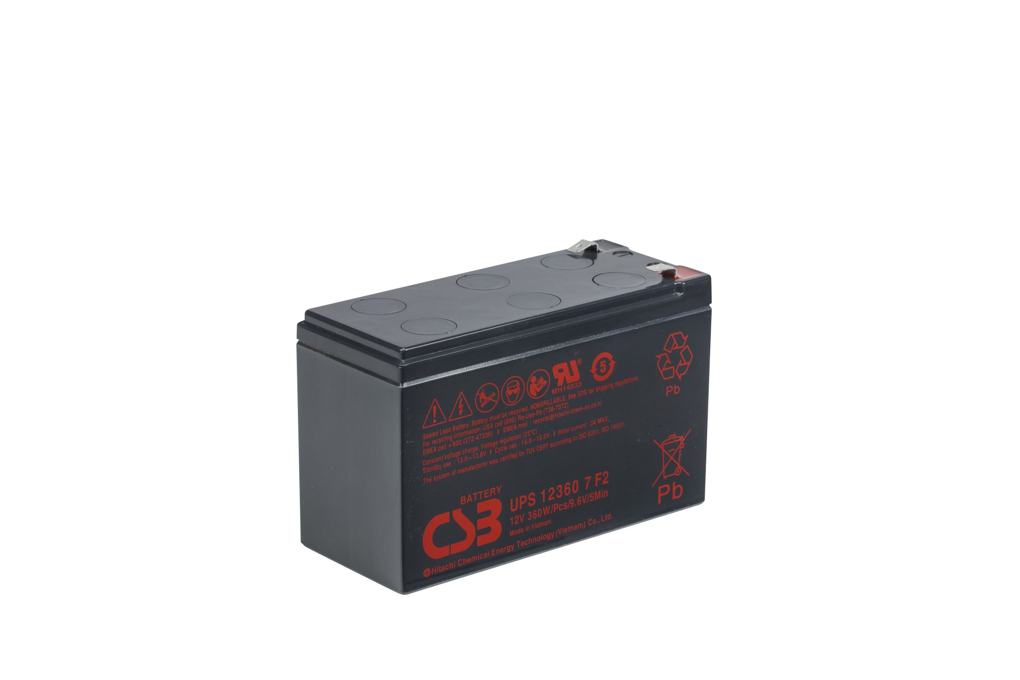 CSB UPS12360-6F2 SLA (AGM) Battery - Battery Store, Inc.