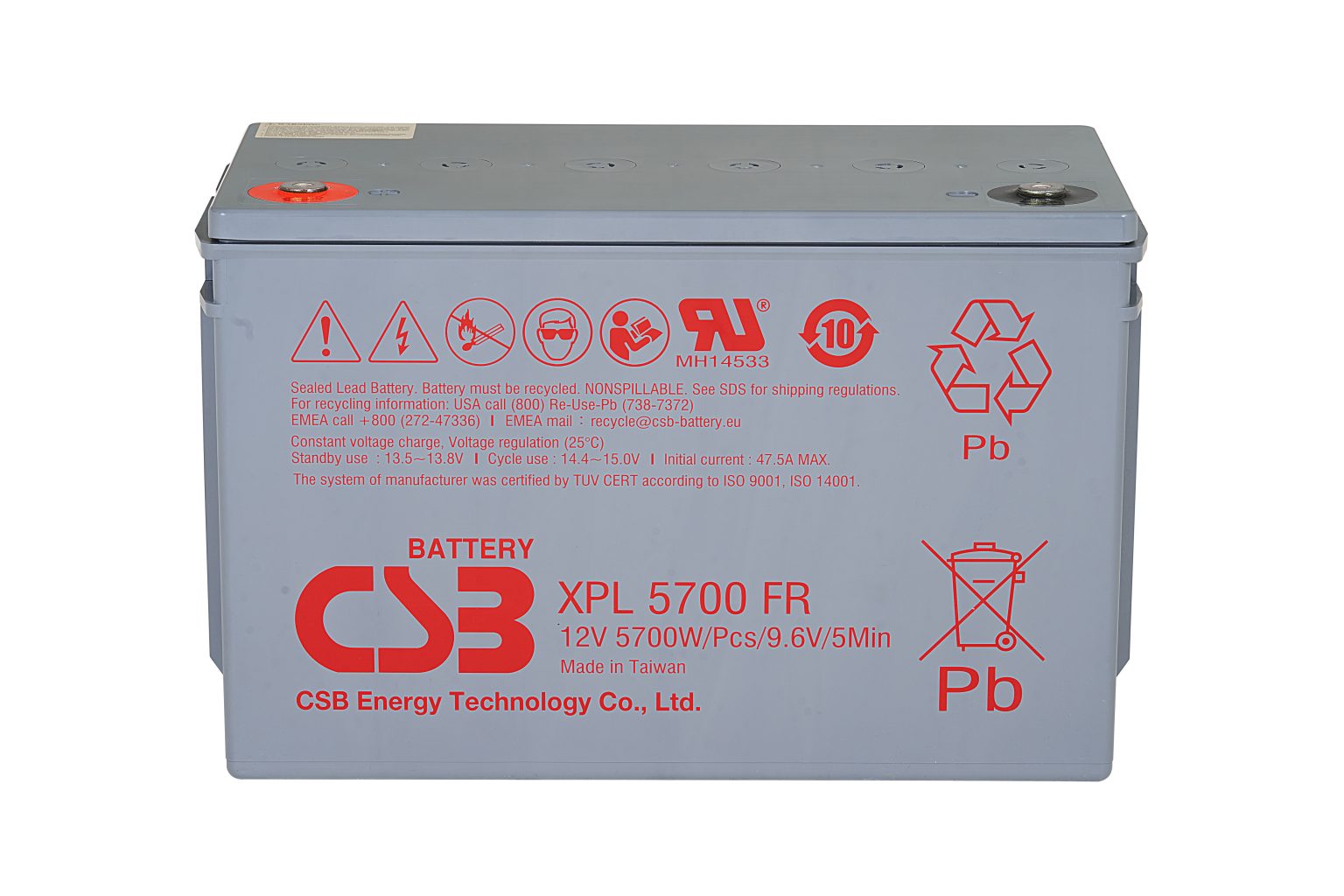 CSB XPL5700 SLA (AGM) Battery - Battery Store, Inc.