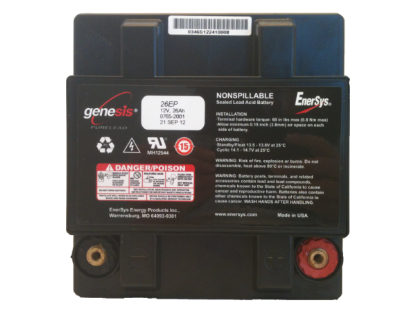 EnerSys Genesis G26EP 0765-2001 Lead Acid (AGM-TPPL) Battery - Battery ...