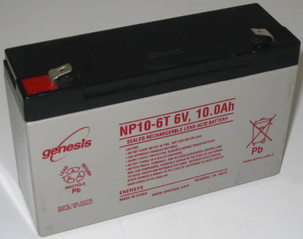EnerSys Genesis NP10-6T Lead Acid (AGM) Battery - Battery Store, Inc.