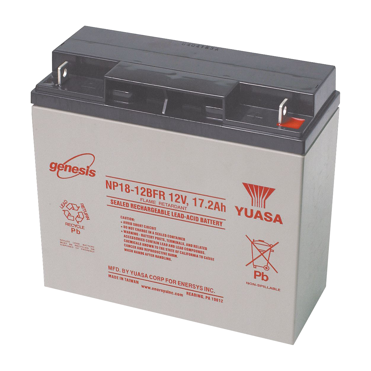 EnerSys Genesis NP18-12BFR Lead Acid (AGM) Battery - Battery Store, Inc.