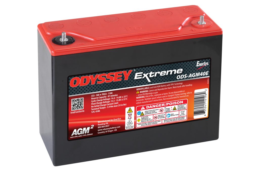 EnerSys Odyssey ODS-AGM40E Lead Acid (AGM-TPPL) Battery - Battery Store ...