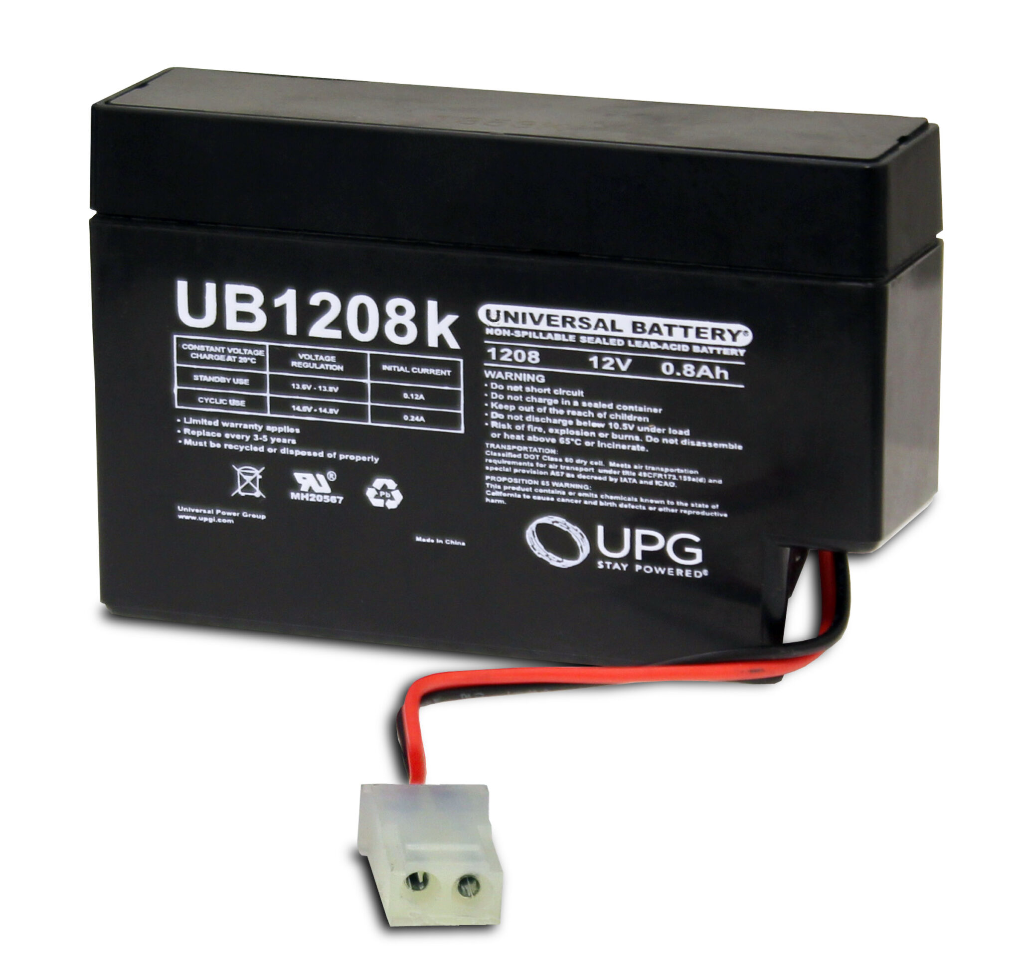 Universal Power UB1208AMP Lead Acid Battery - Battery Store, Inc.