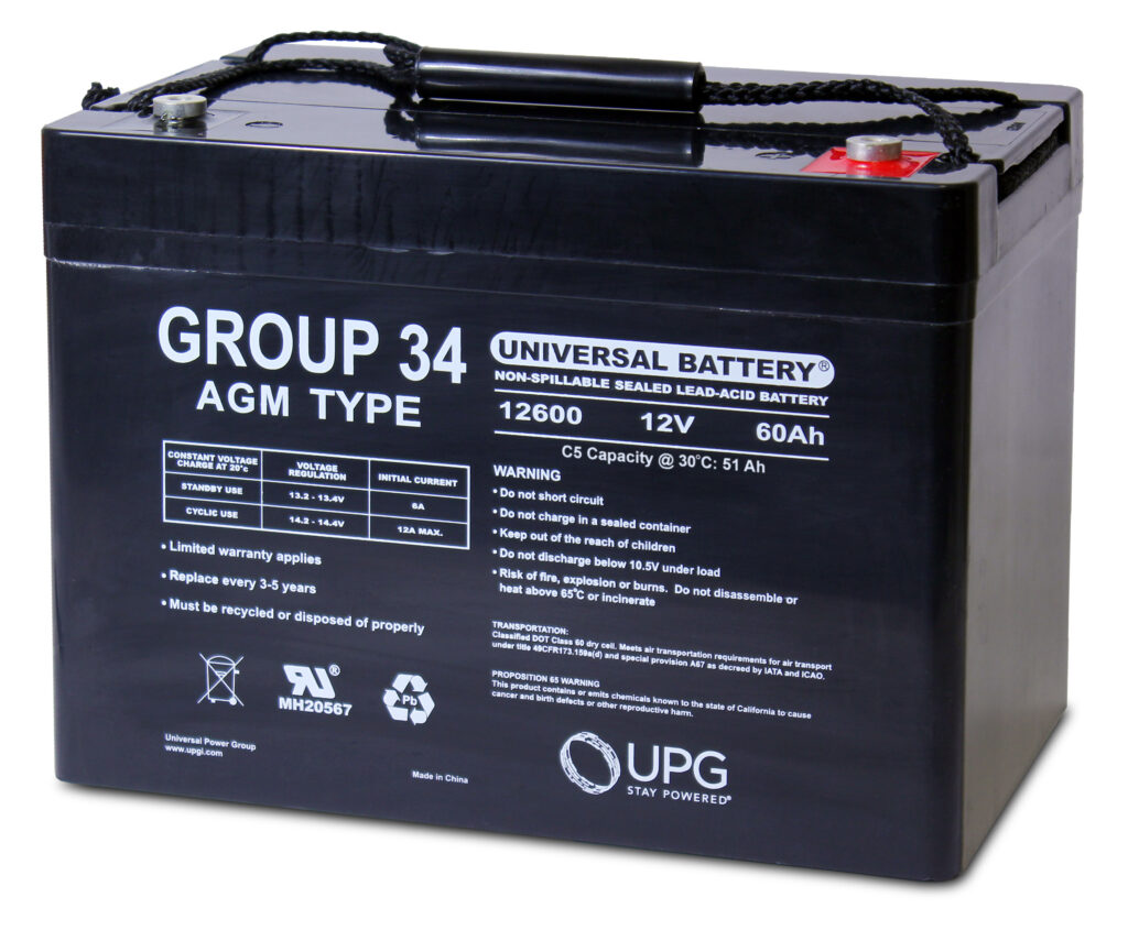 Universal Power UB12600 Lead Acid Battery - Battery Store, Inc.