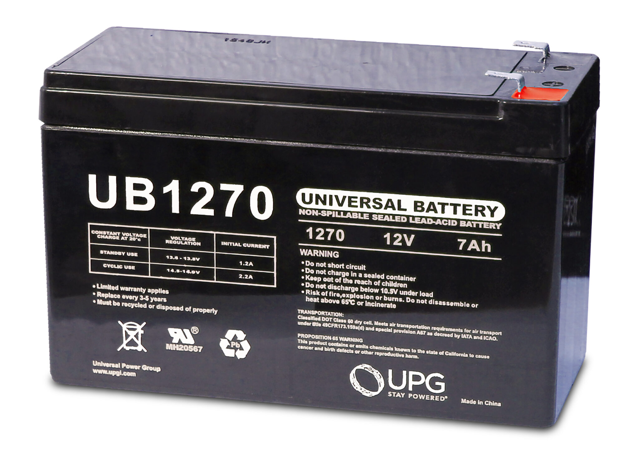 Universal Power UB1270 Lead Acid Battery - Battery Store, Inc.