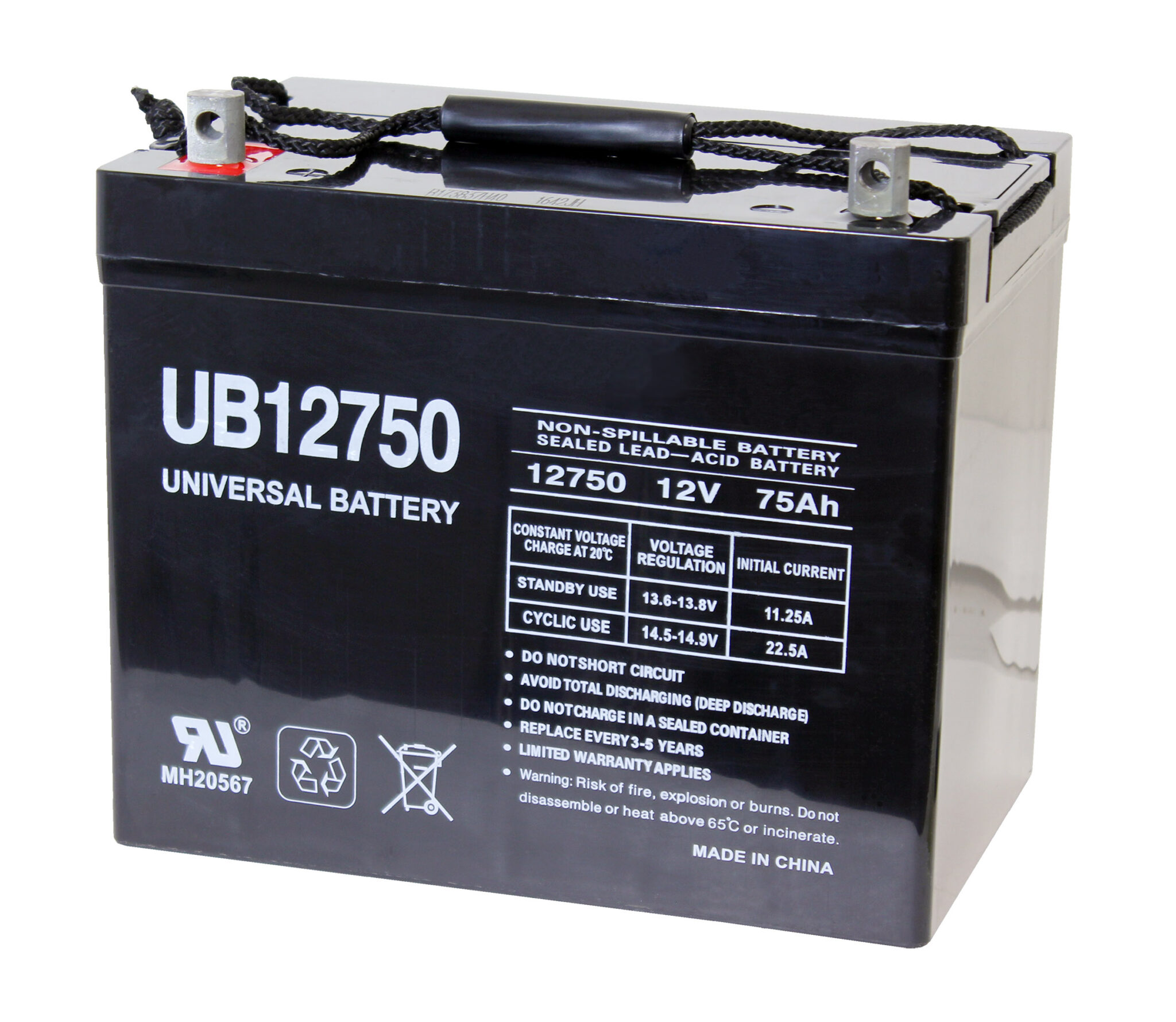 Universal Power UB12750 Lead Acid Battery - Battery Store, Inc.