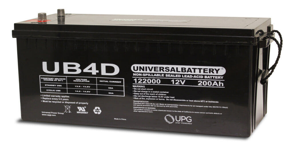 Universal Power UB-4D AGM (SAE) Lead Acid Battery - Battery Store, Inc.