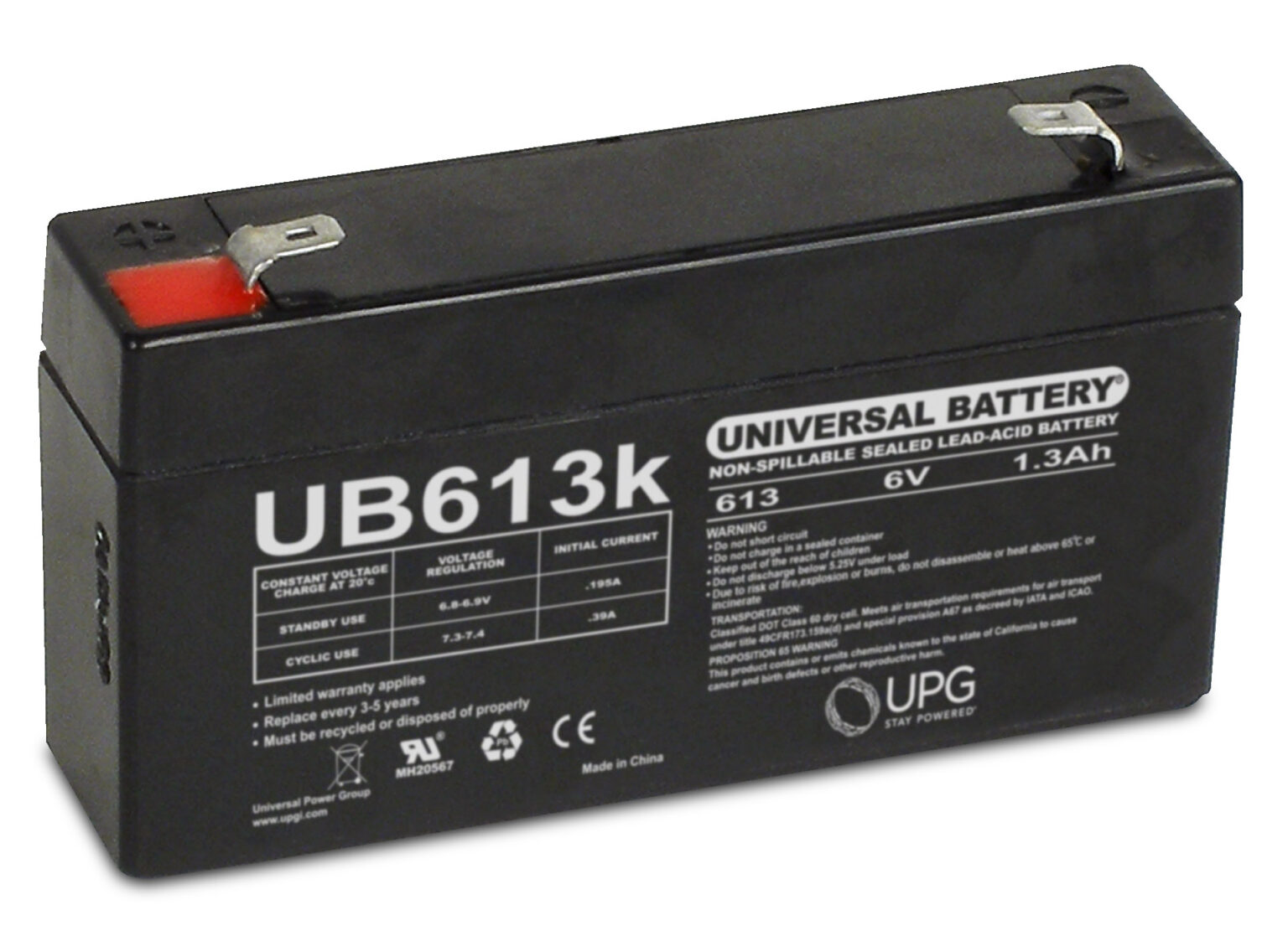 Universal Power UB613 Lead Acid Battery - Battery Store, Inc.